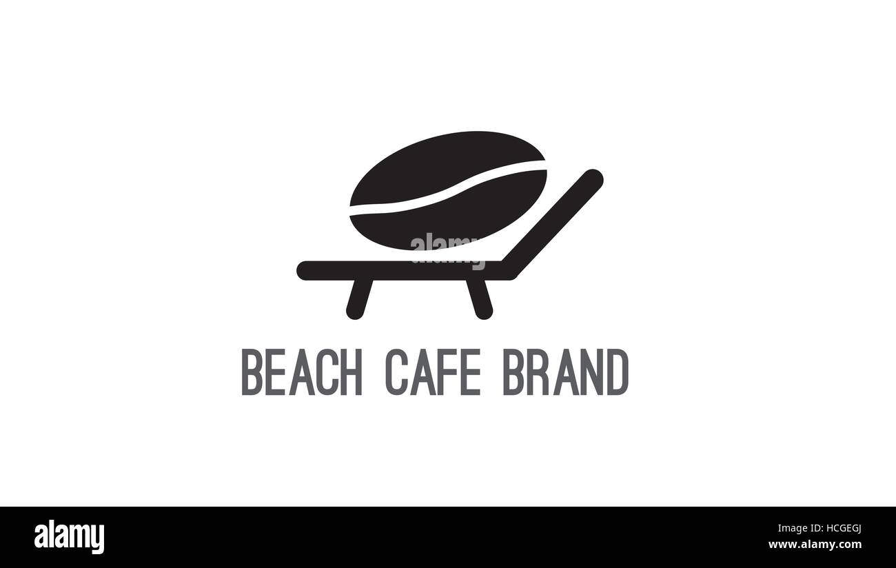 Beach cafe vector logo design template Stock Vector Image & Art - Alamy