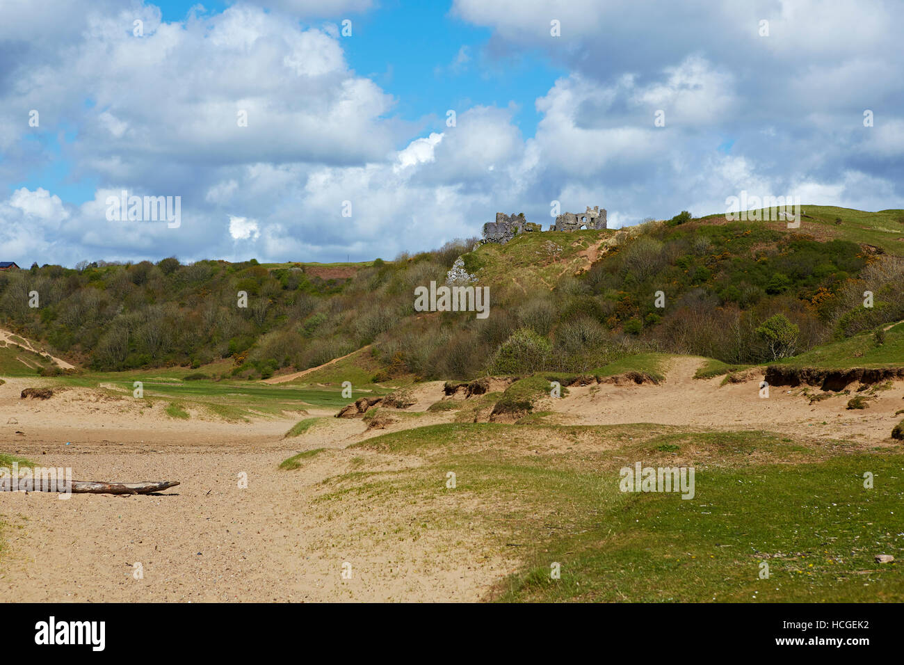 Pennard Castle, Three Cliffs Bay, Gower, Wales, UK Stock Photo - Alamy