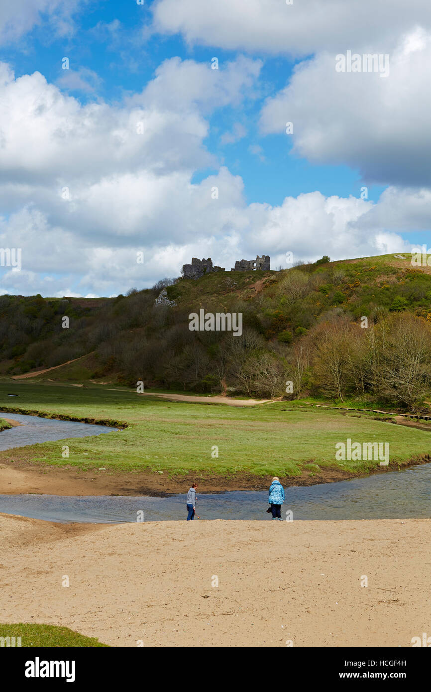 Pennard Castle, Three Cliffs Bay, Gower, Wales, UK Stock Photo - Alamy