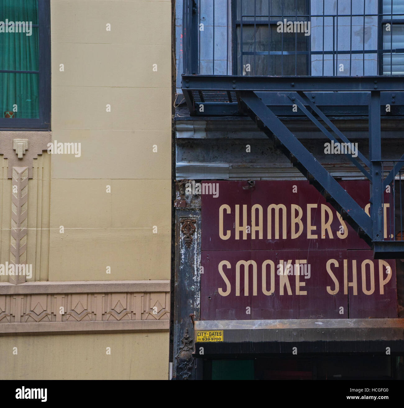 Chambers Smoke Shop sign Stock Photo - Alamy