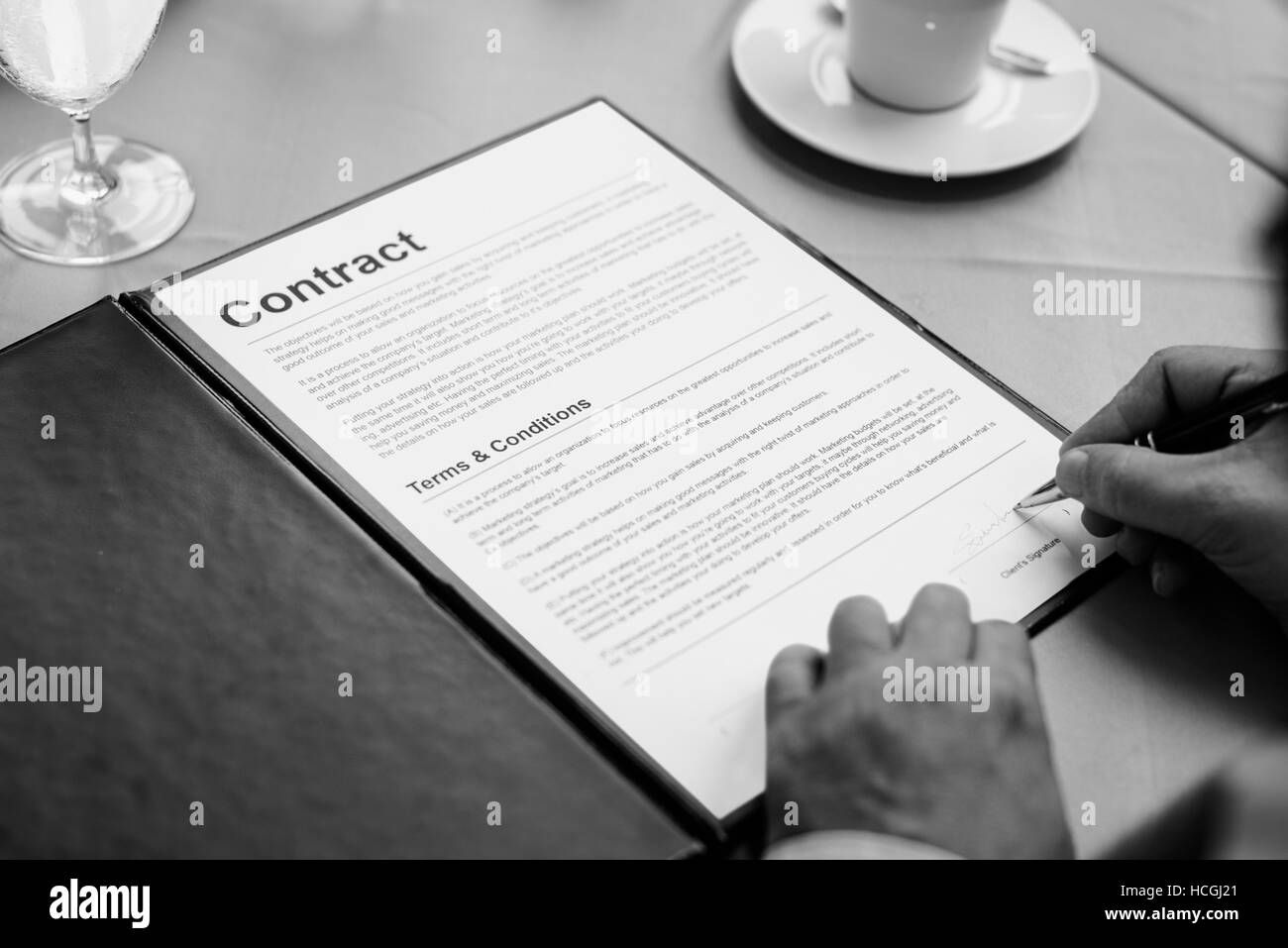 Contract executive Black and White Stock Photos & Images - Alamy