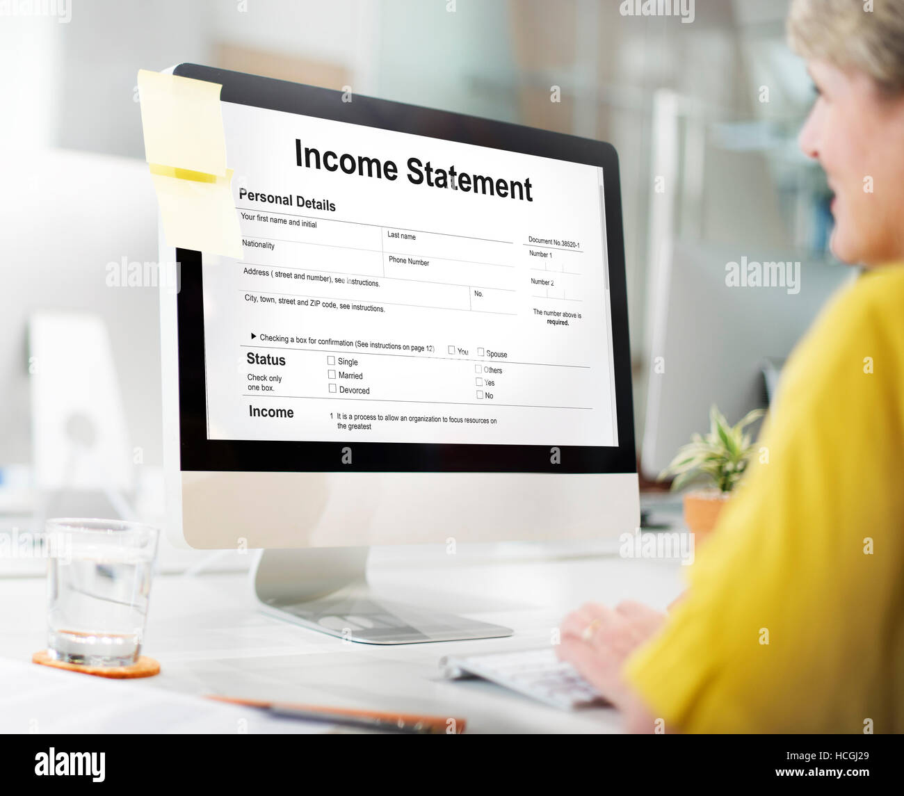 Income Statement Employment Assessment Balance Concept Stock Photo - Alamy