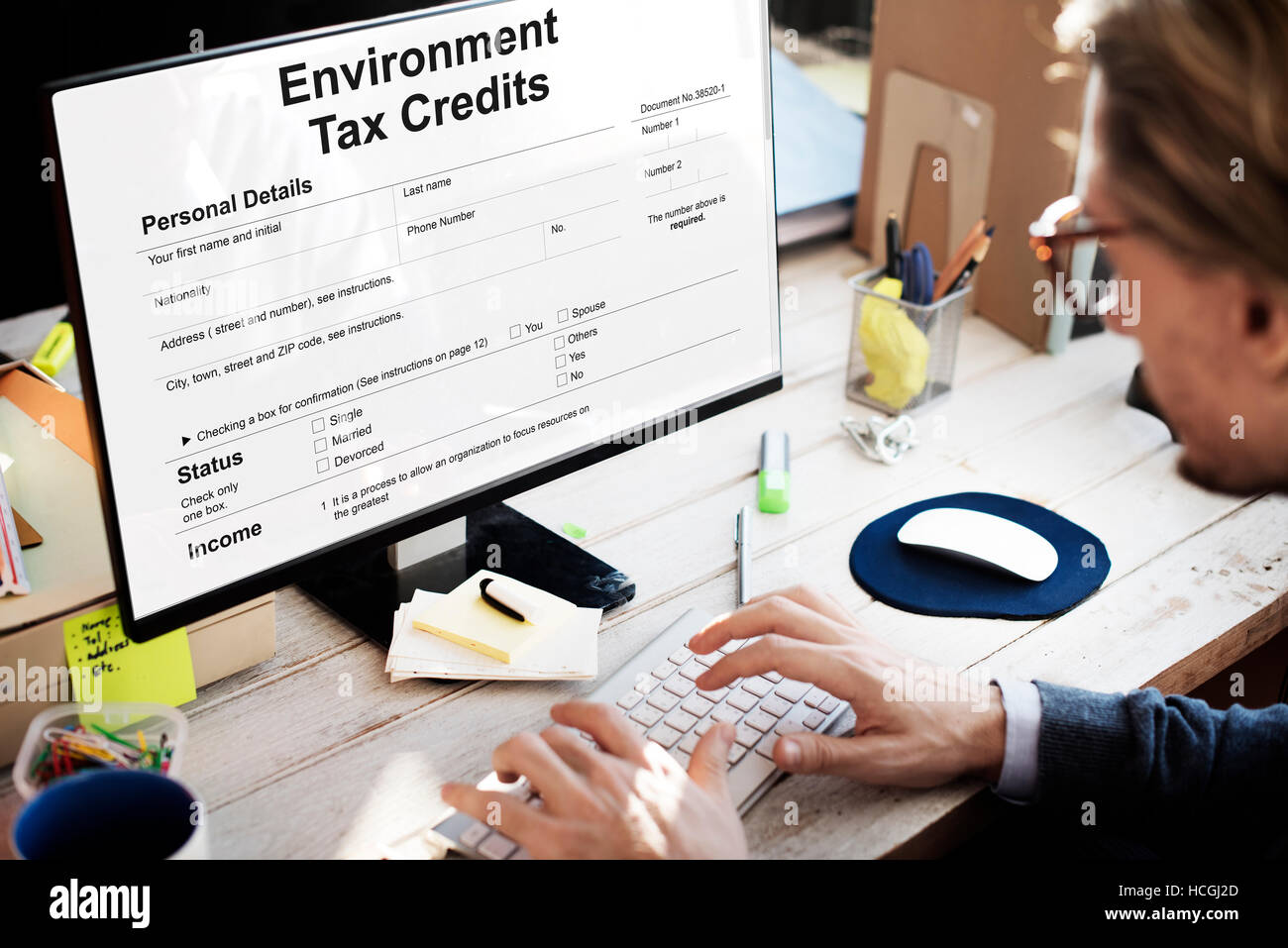 Environment Tax Credits Document Form Concept Stock Photo - Alamy