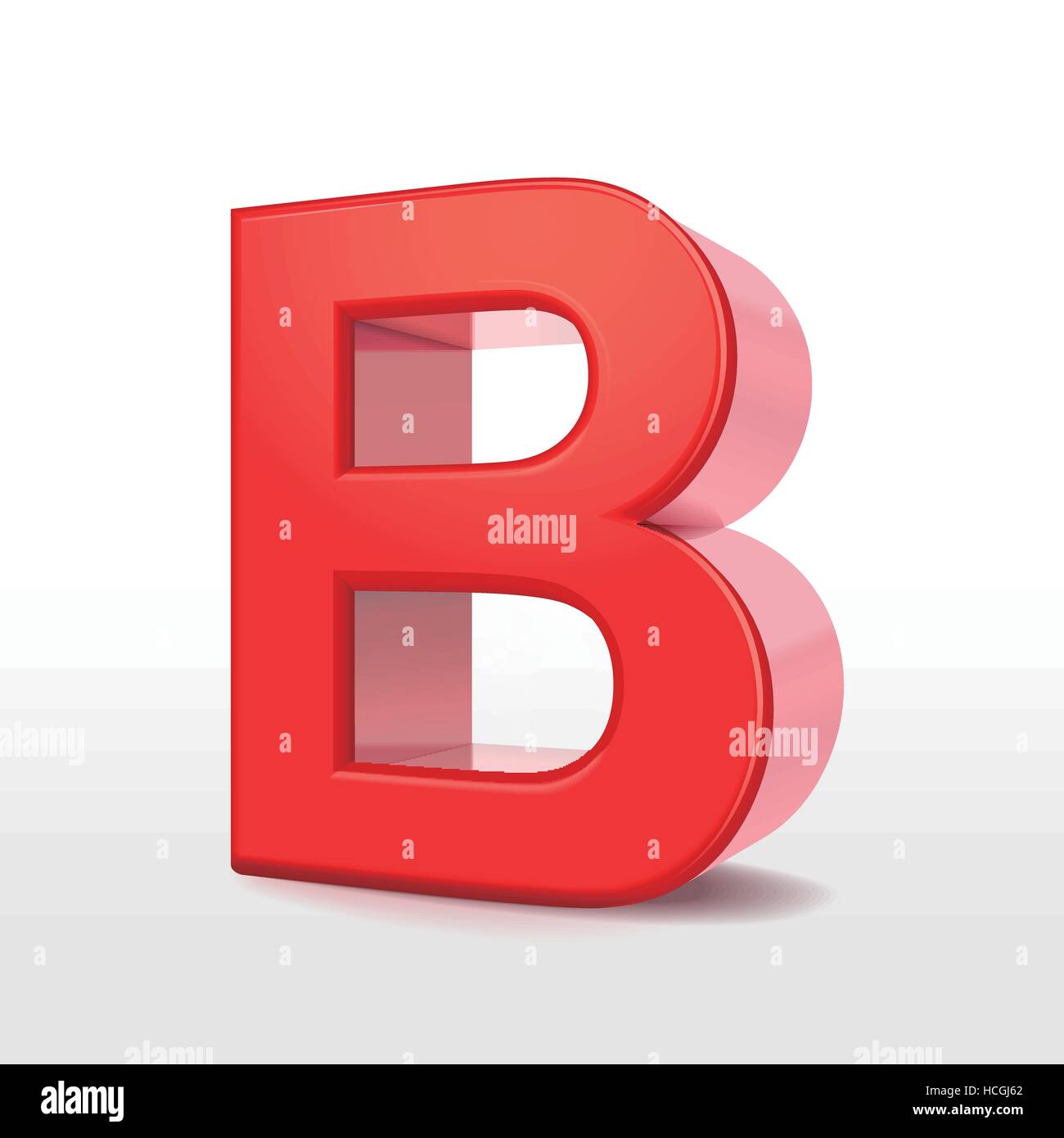 3d red letter B isolated on white background Stock Vector Image & Art ...