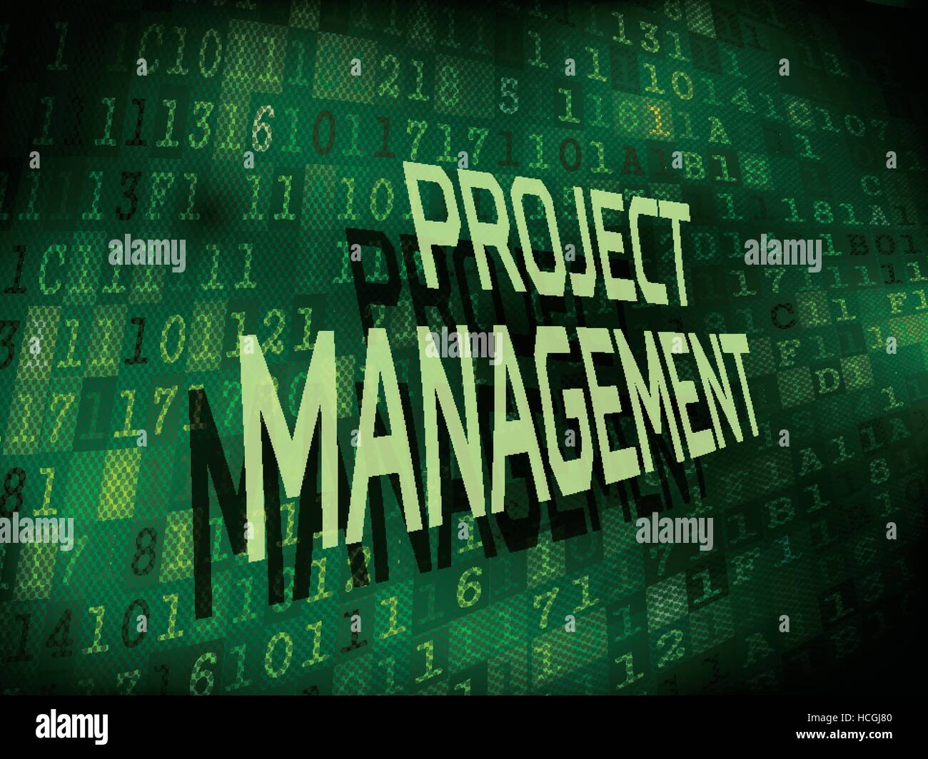 project management words isolated on internet digital background Stock ...