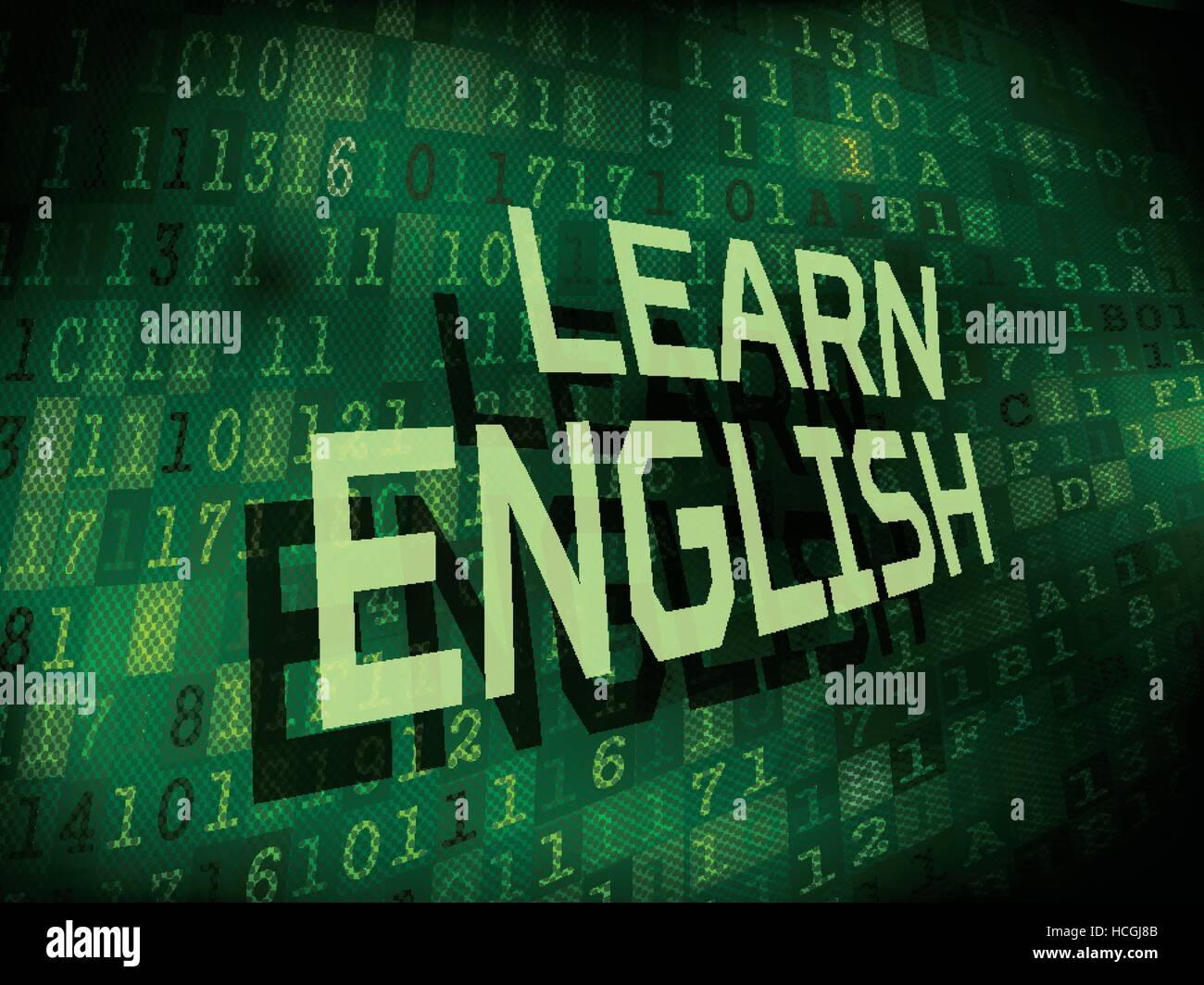 learn English words isolated on internet digital background Stock ...