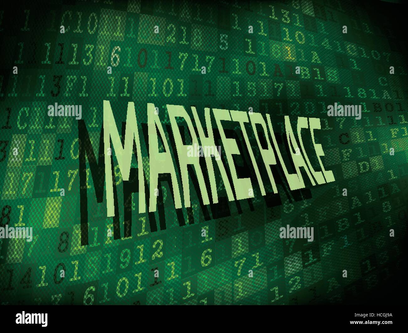 marketplace word isolated on internet digital background Stock Vector ...