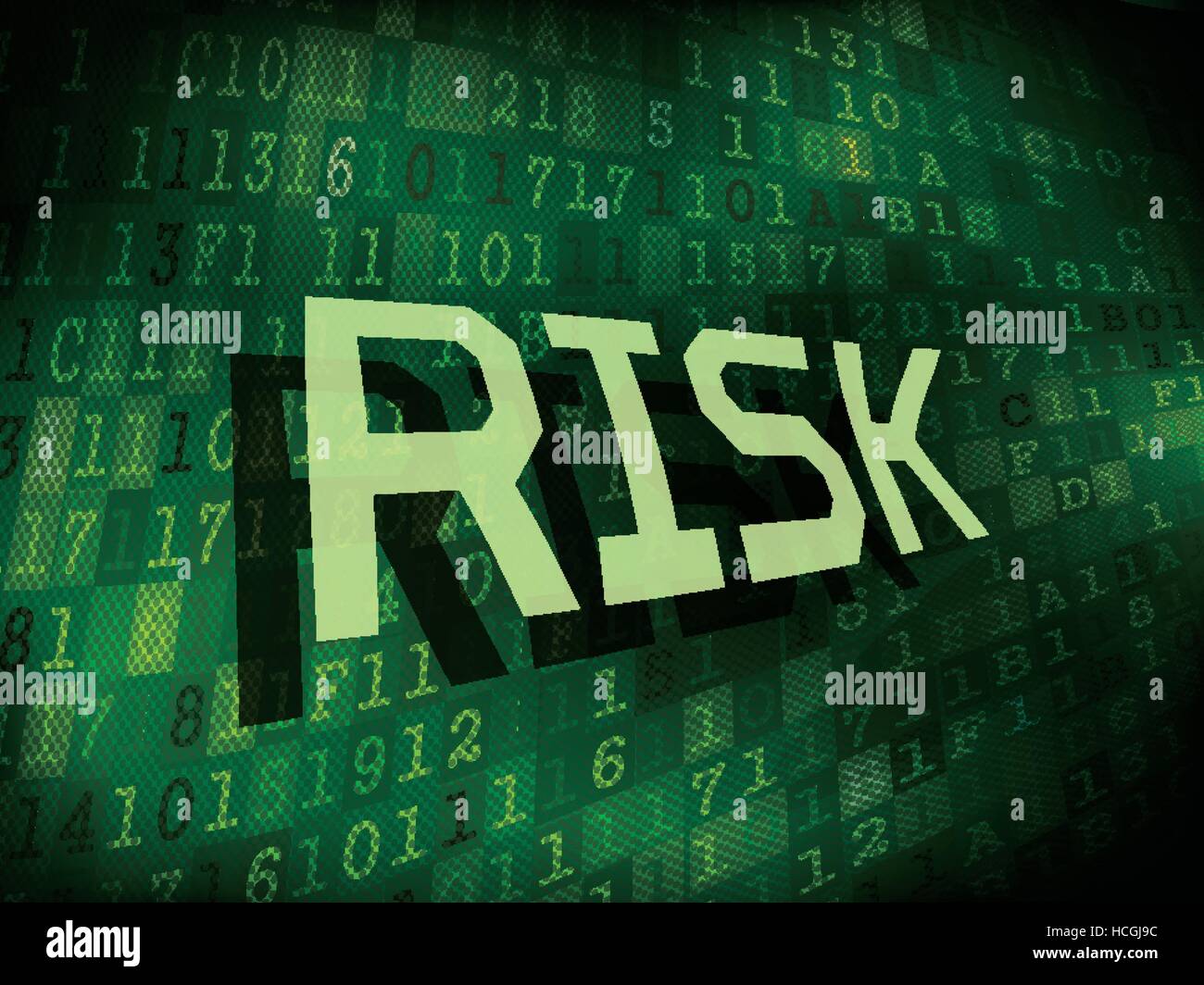 risk word isolated on internet digital background Stock Vector Image ...