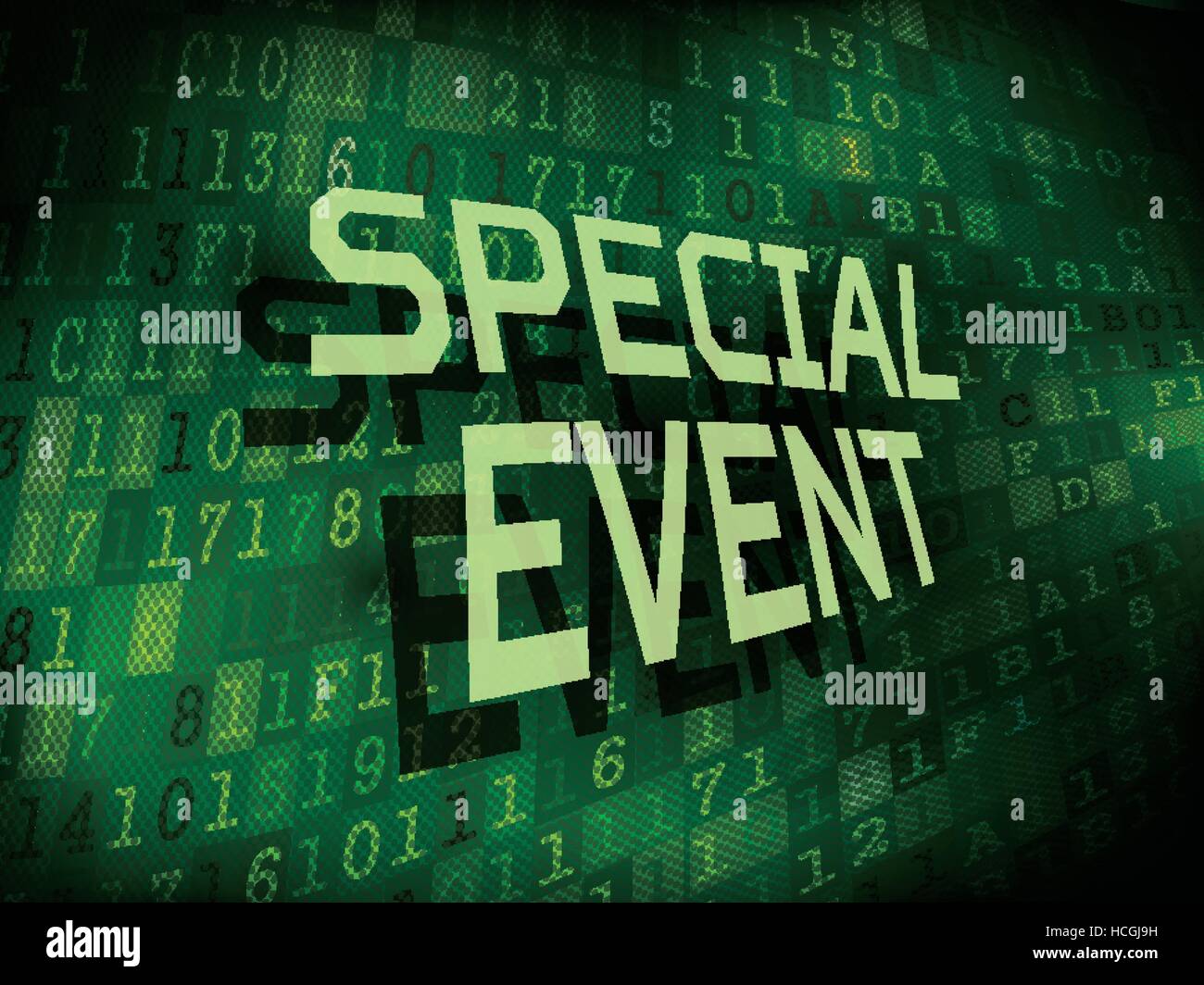 special event words isolated on internet digital background Stock ...