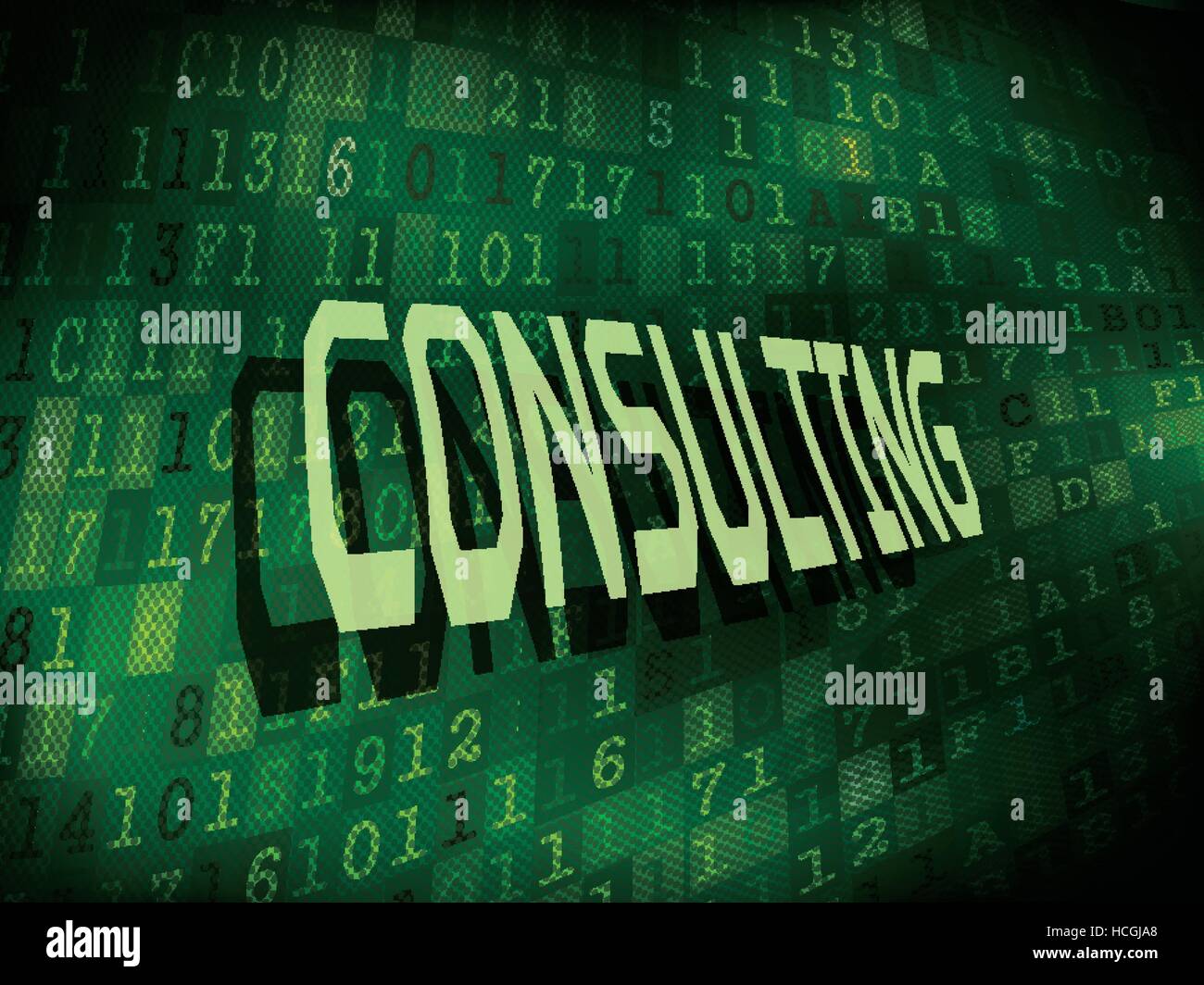 consulting word isolated on internet digital background Stock Vector ...