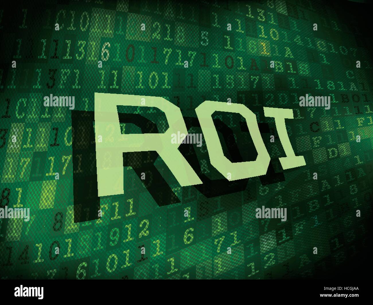 ROI word isolated on internet digital background Stock Vector Image ...