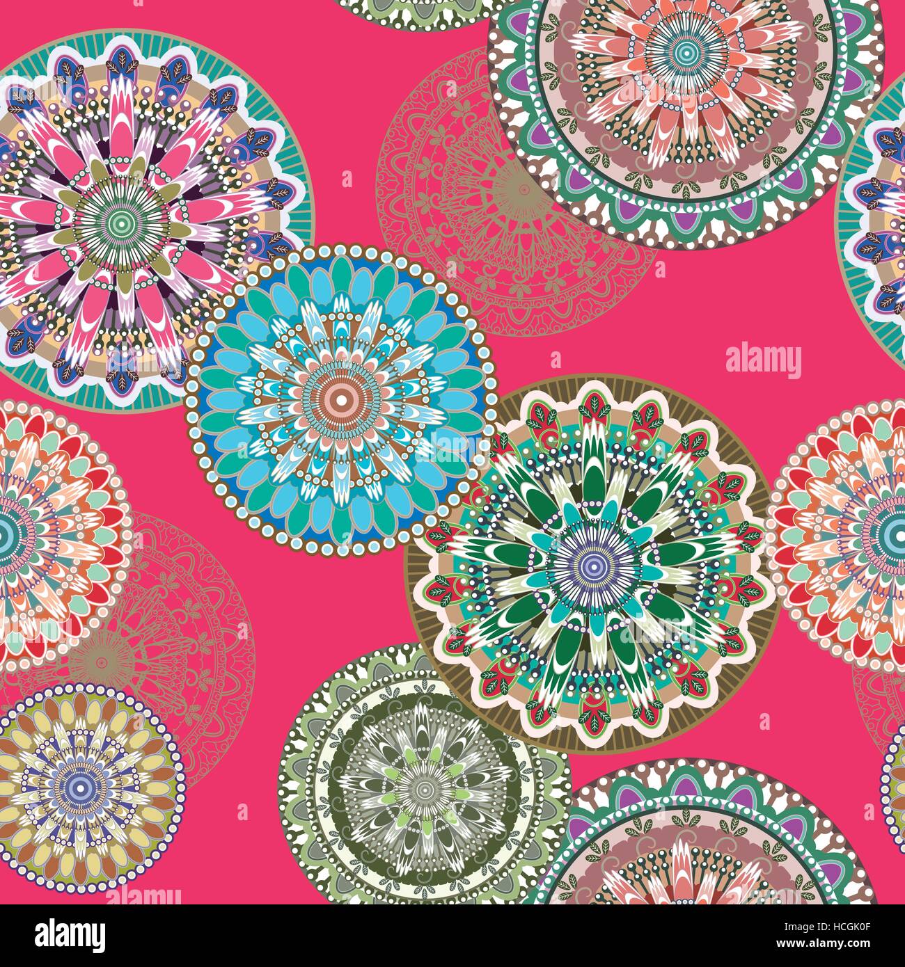 ornate floral seamless texture in colorful style Stock Vector Image ...