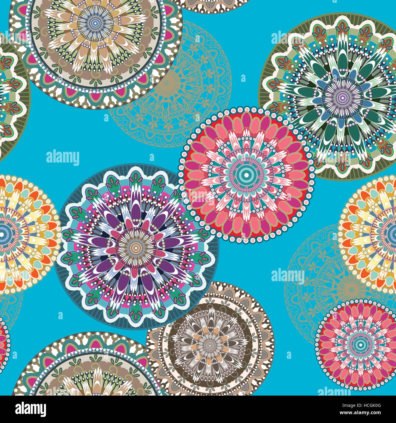 ornate floral seamless texture in colorful style Stock Vector Image ...