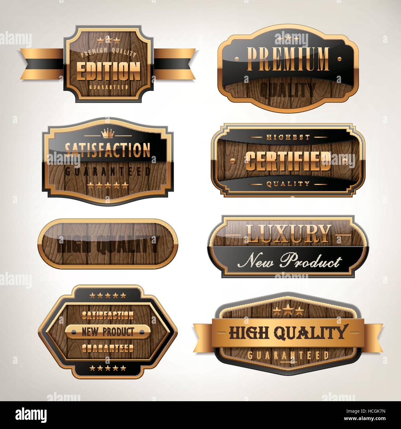 luxury premium quality plates collection with wooden texture over pearl ...