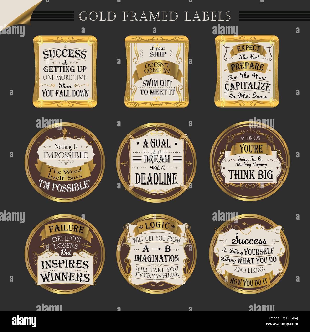 Framed medal Stock Vector Images - Alamy