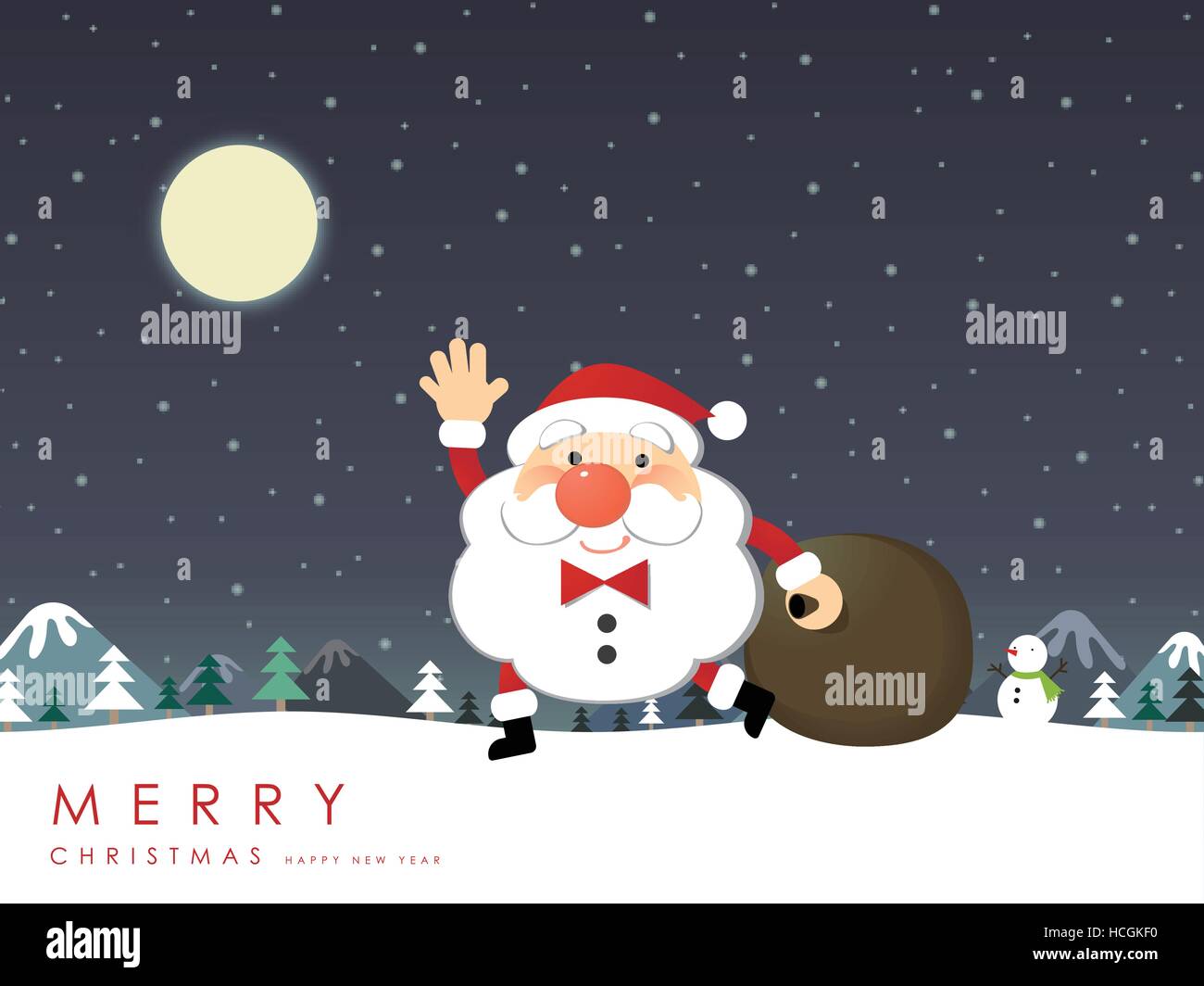 Composition santa claus in Stock Vector Images - Alamy