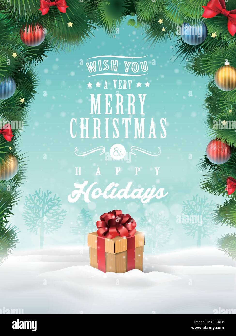 Christmas delicate background Stock Vector Images - Alamy