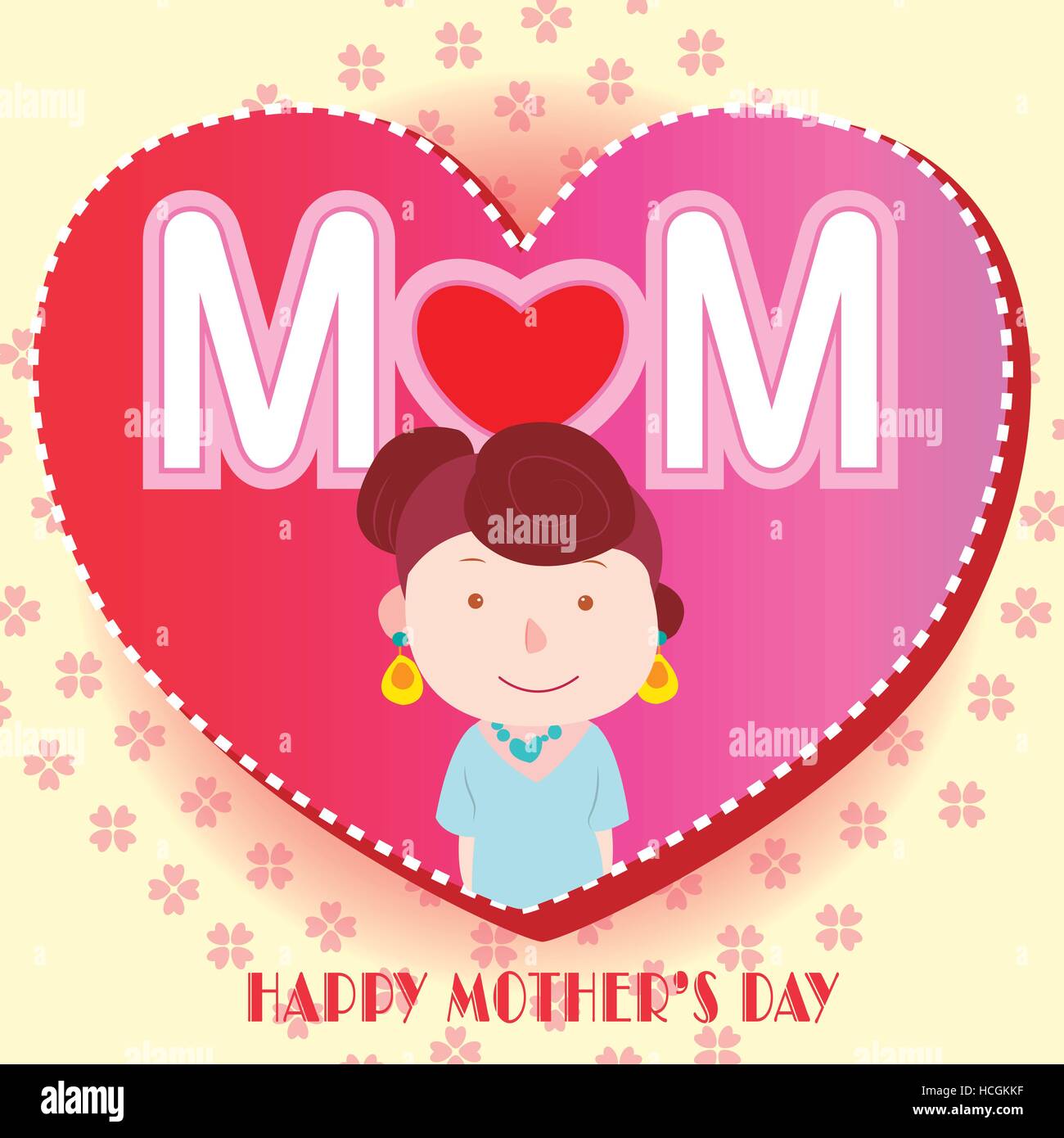 happy mothers day, cute background. vector illustration Stock Vector ...