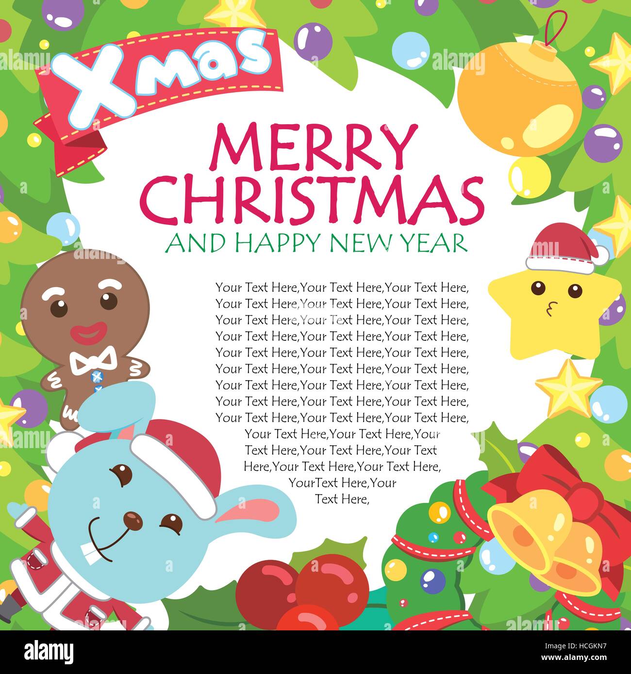 cartoon Xmas card Stock Vector Image & Art - Alamy