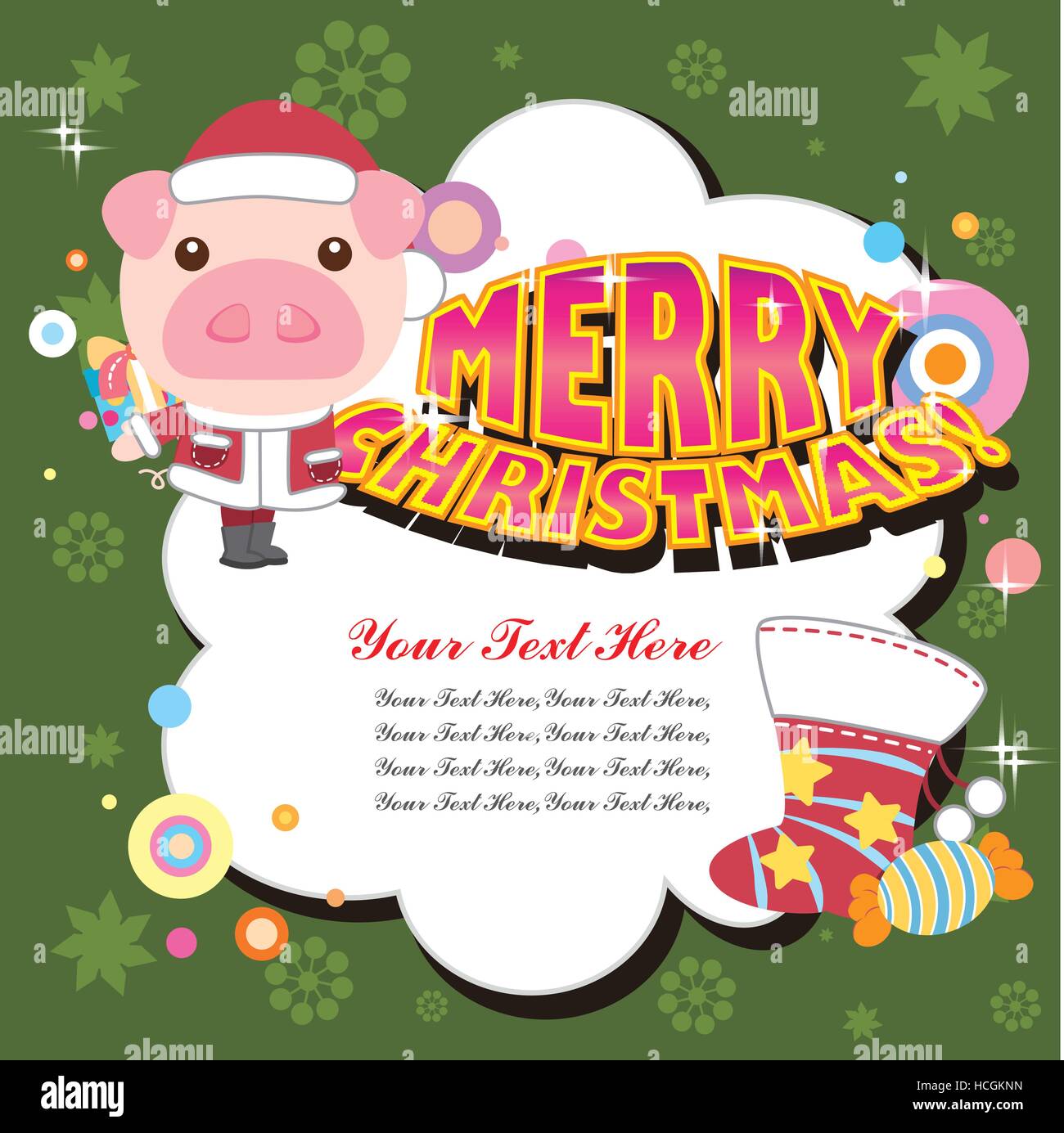 cartoon Xmas card Stock Vector Image & Art - Alamy