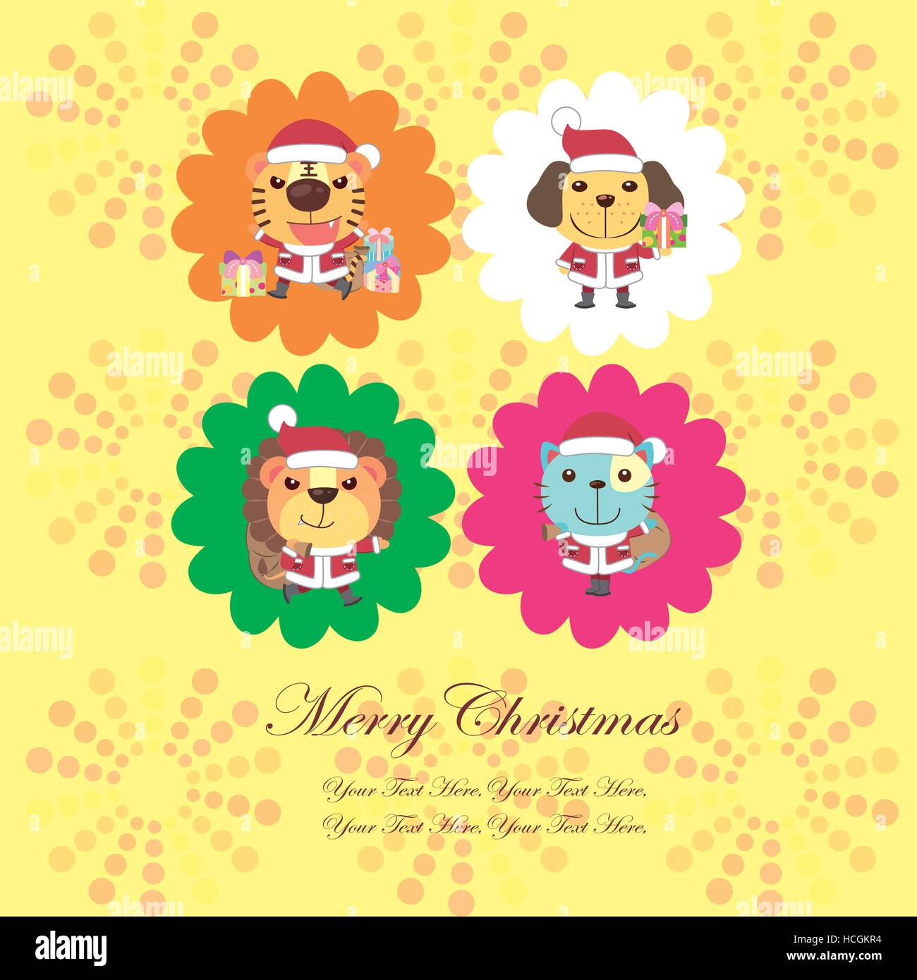cartoon xmas card Stock Vector Image & Art - Alamy