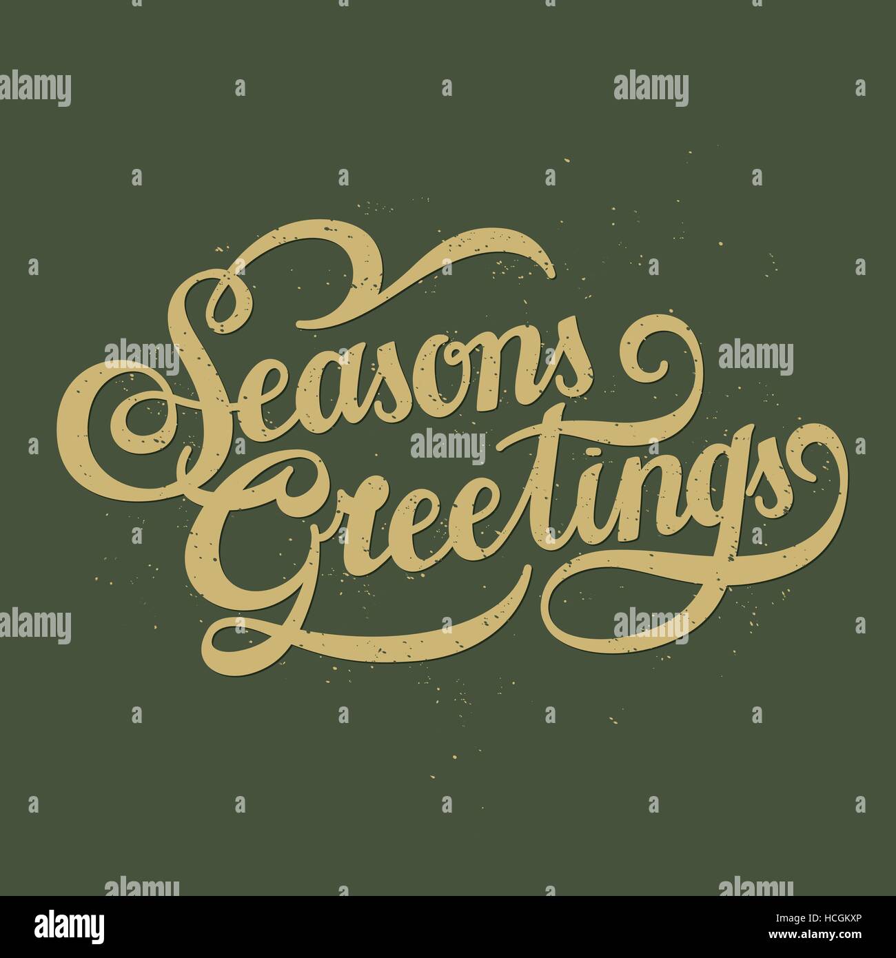 retro seasons greetings calligraphy with decorative line Stock Vector ...