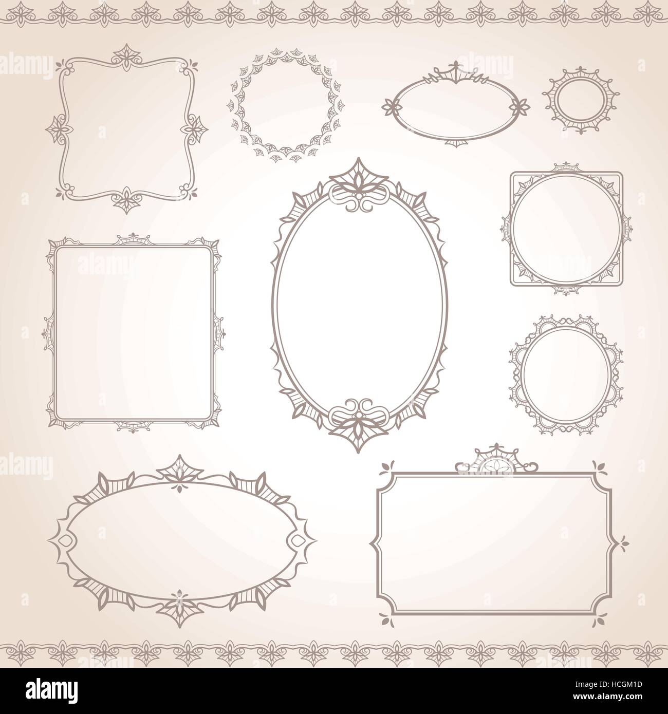 classic old style vector vintage frame set Stock Vector Image & Art - Alamy