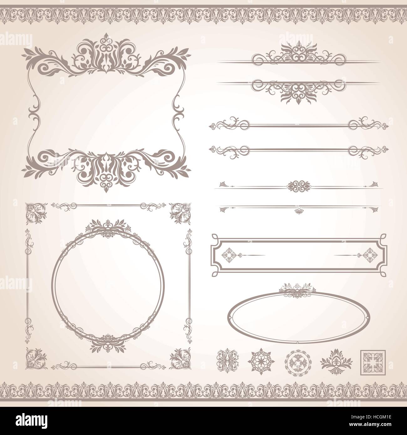 classic old style vector vintage frame set Stock Vector Image & Art - Alamy