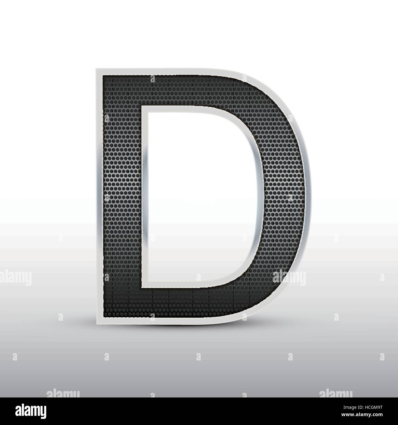 3d speaker grille letter D isolated on grey background Stock Vector ...