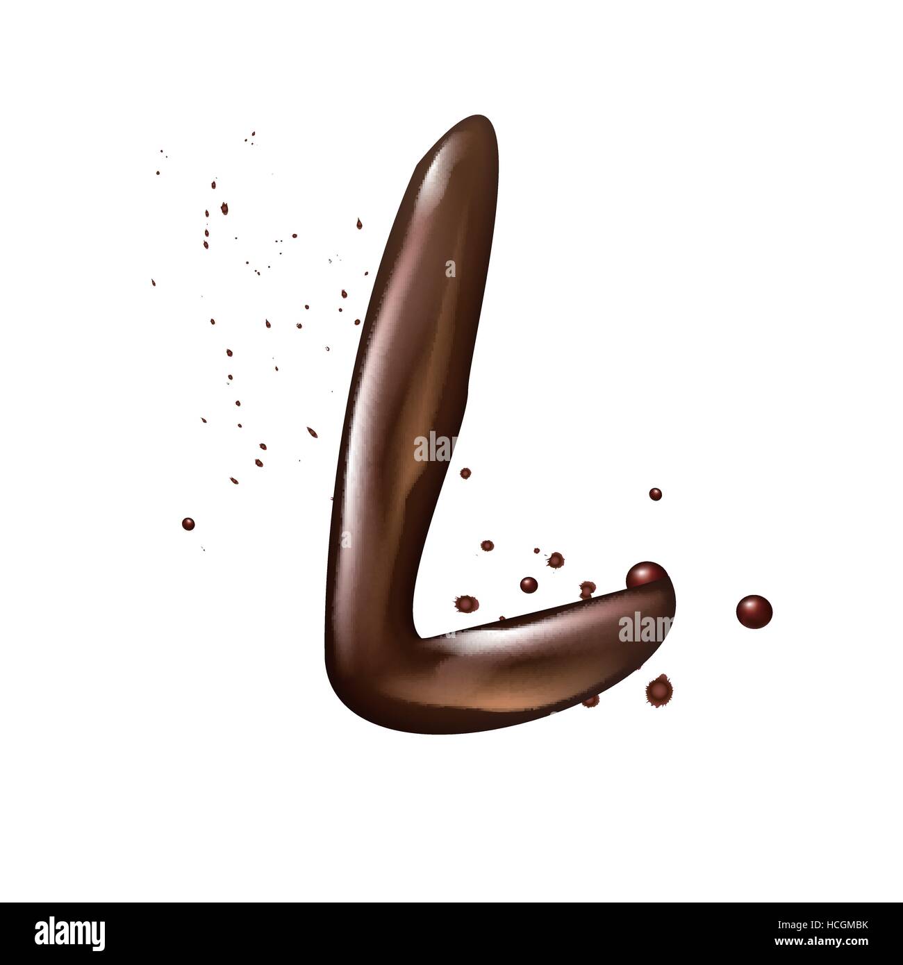 Chocolate syrup alphabet hi-res stock photography and images - Alamy