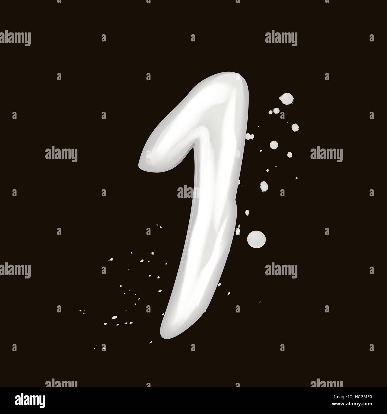 3d milk number 1 isolated on black background Stock Vector Image & Art ...