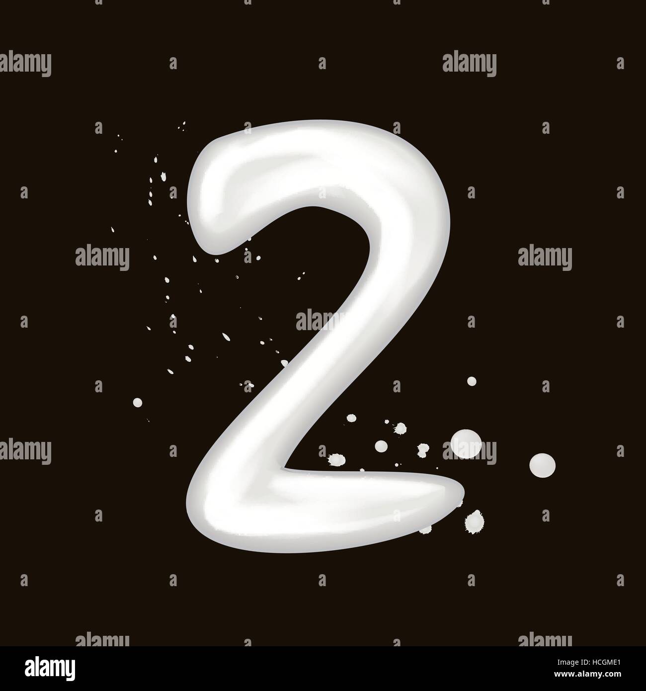 The Number 2 In Black