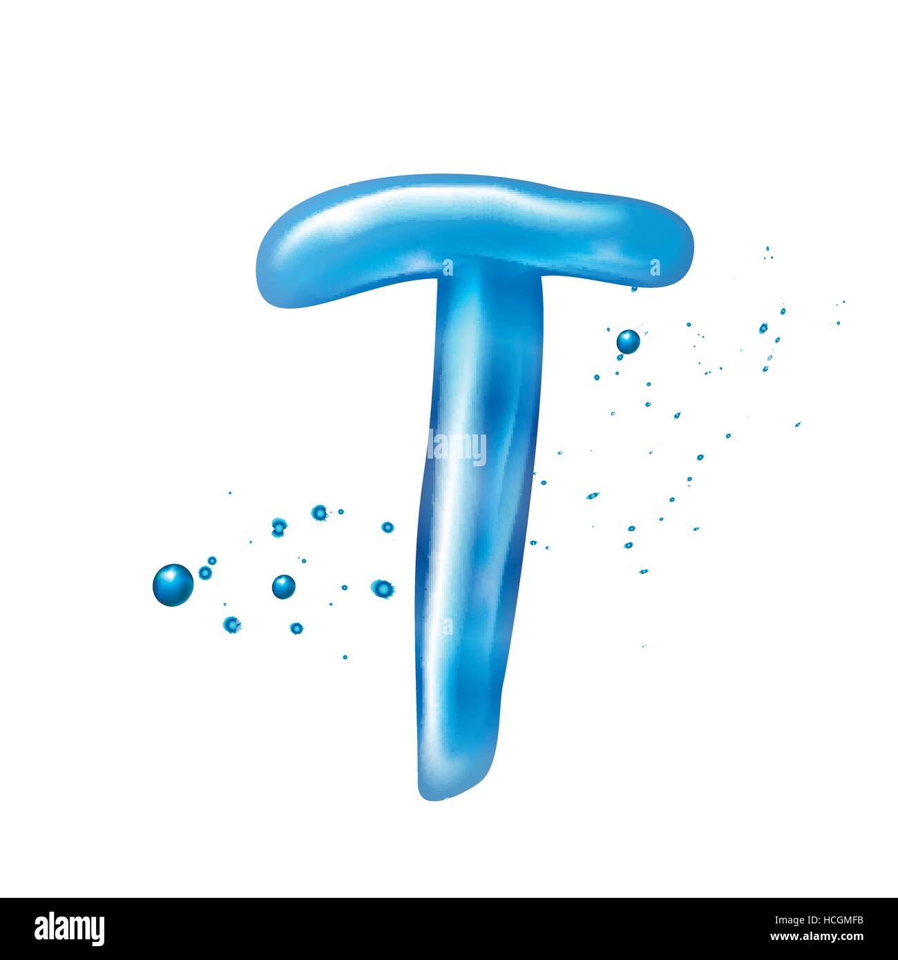 T Letter In Water