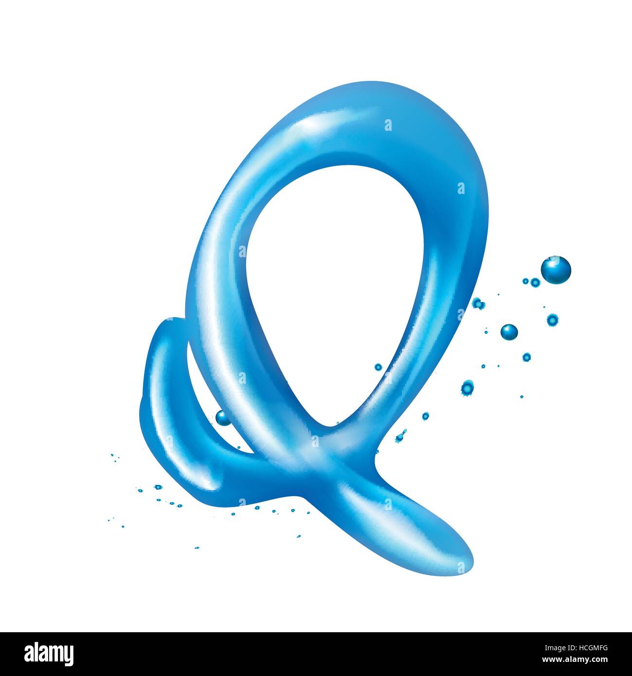 3d water letter Q isolated on white background Stock Vector Image & Art ...