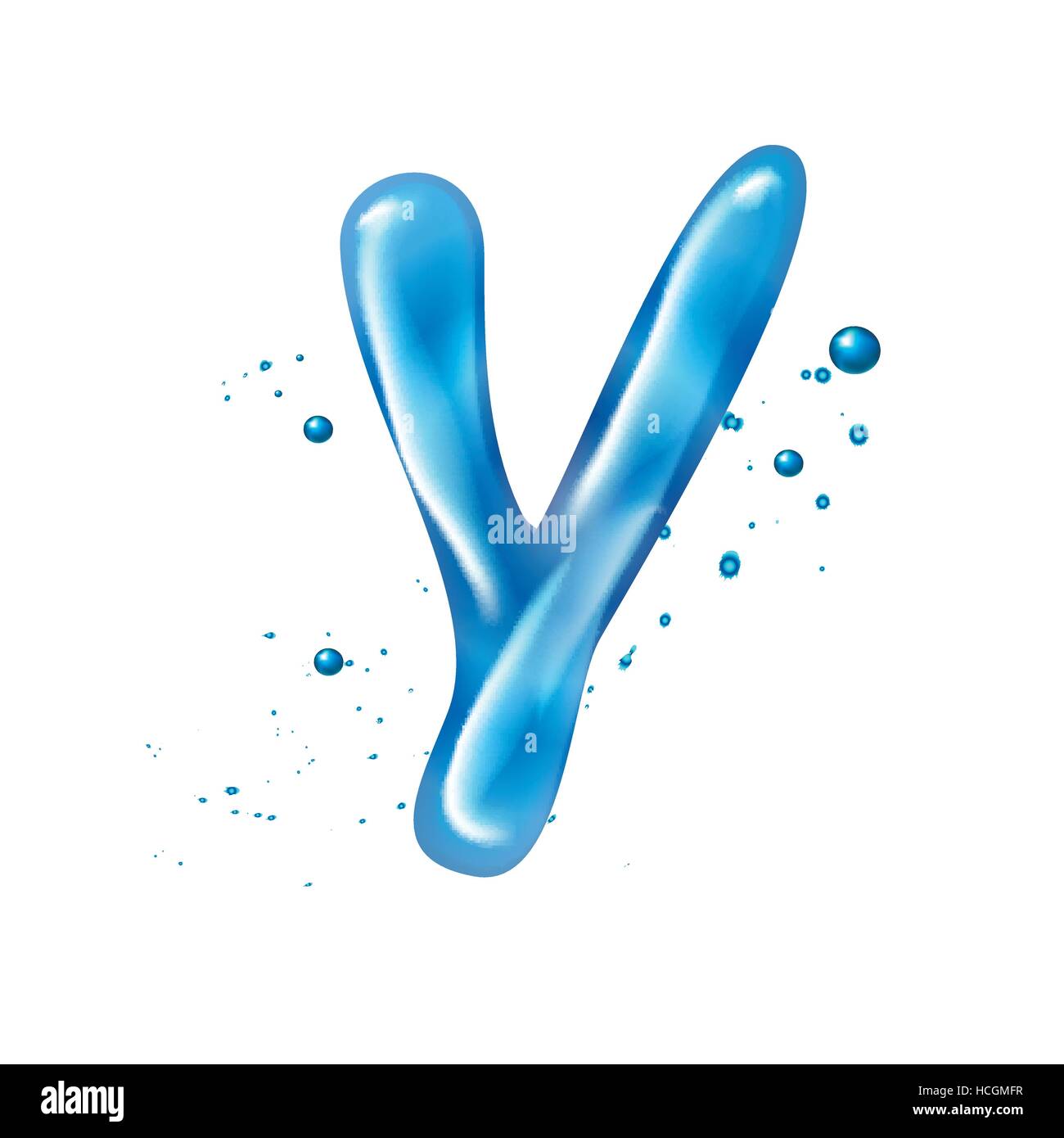 3d water letter Y isolated on white background Stock Vector Image & Art ...