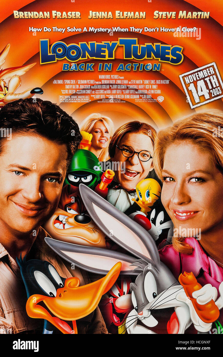 LOONEY TUNES: BACK IN ACTION, US advance poster art, from left: Brendan ...