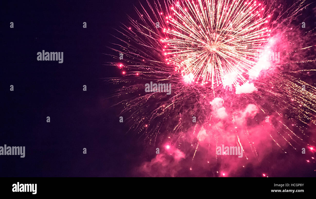 Beautiful fireworks during new hi-res stock photography and images - Alamy