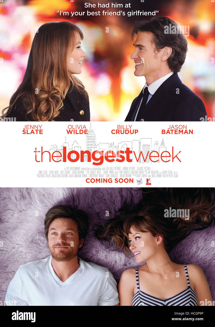 THE LONGEST WEEK, US poster art, top, from left: Olivia Wilde, Billy ...
