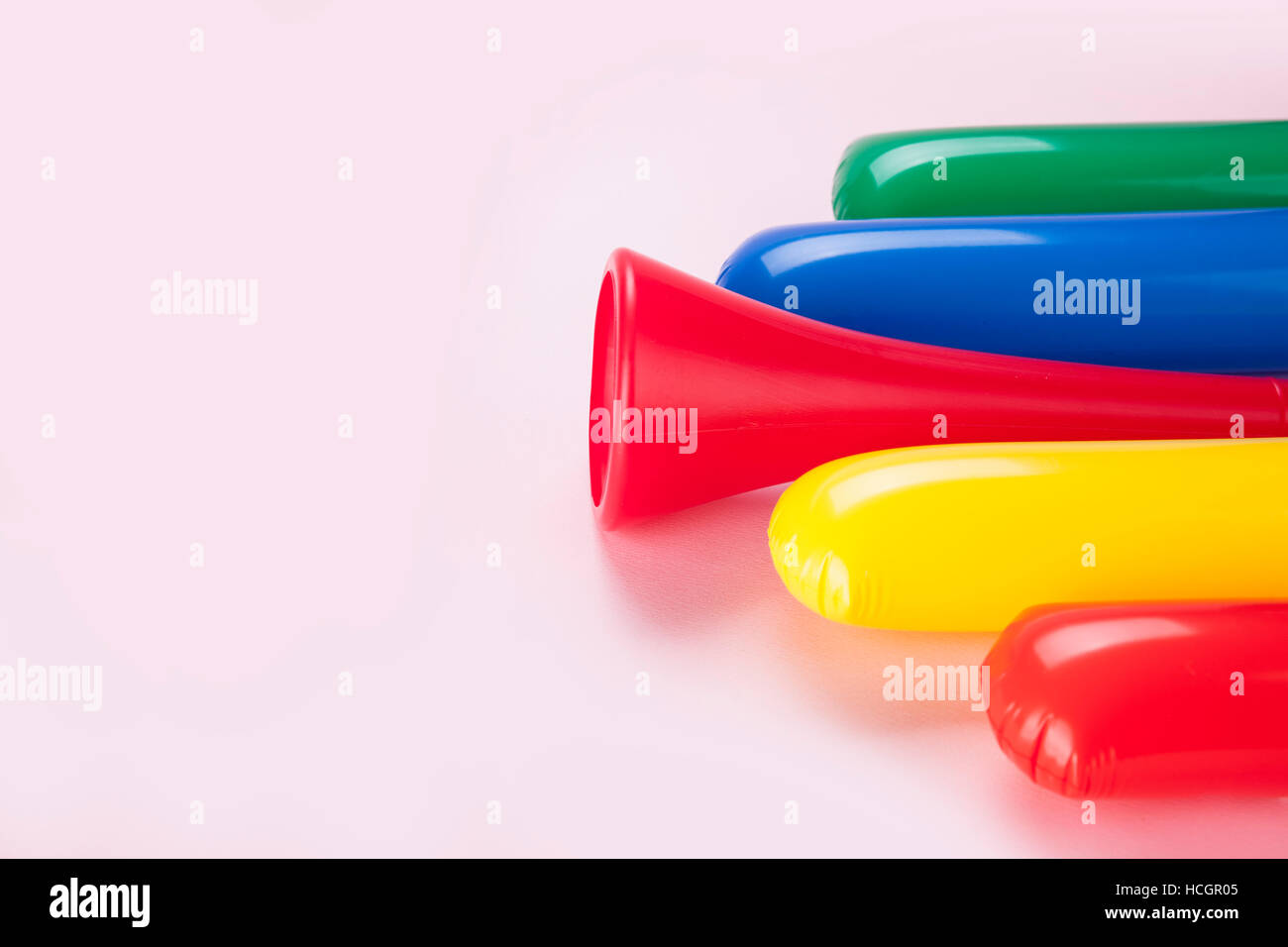 Colorful cheering tools Stock Photo - Alamy