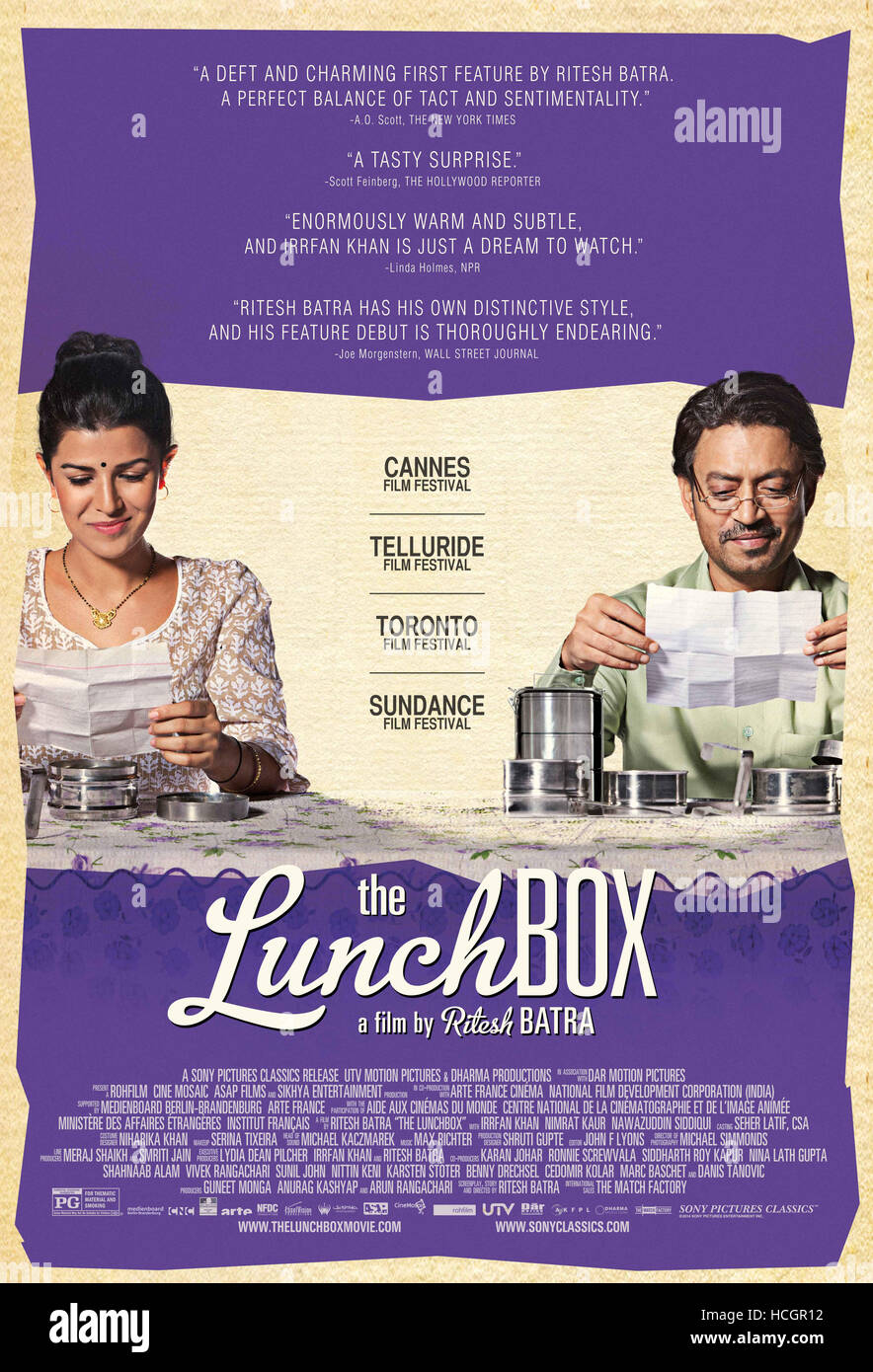 THE LUNCHBOX, (aka DABBA), US poster art, from left: Nimrat Kaur ...