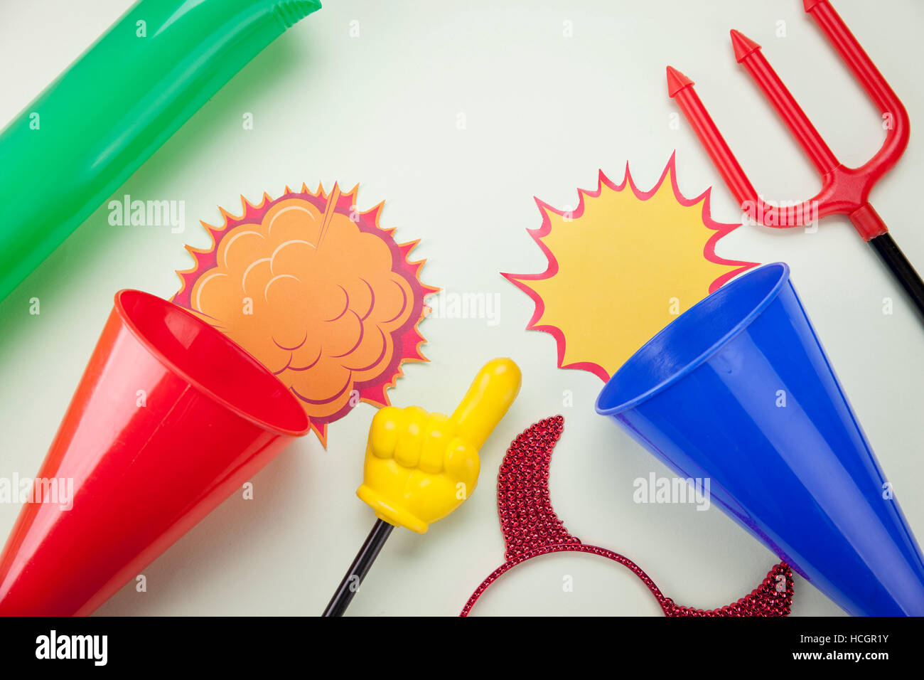 Various cheering tools Stock Photo - Alamy