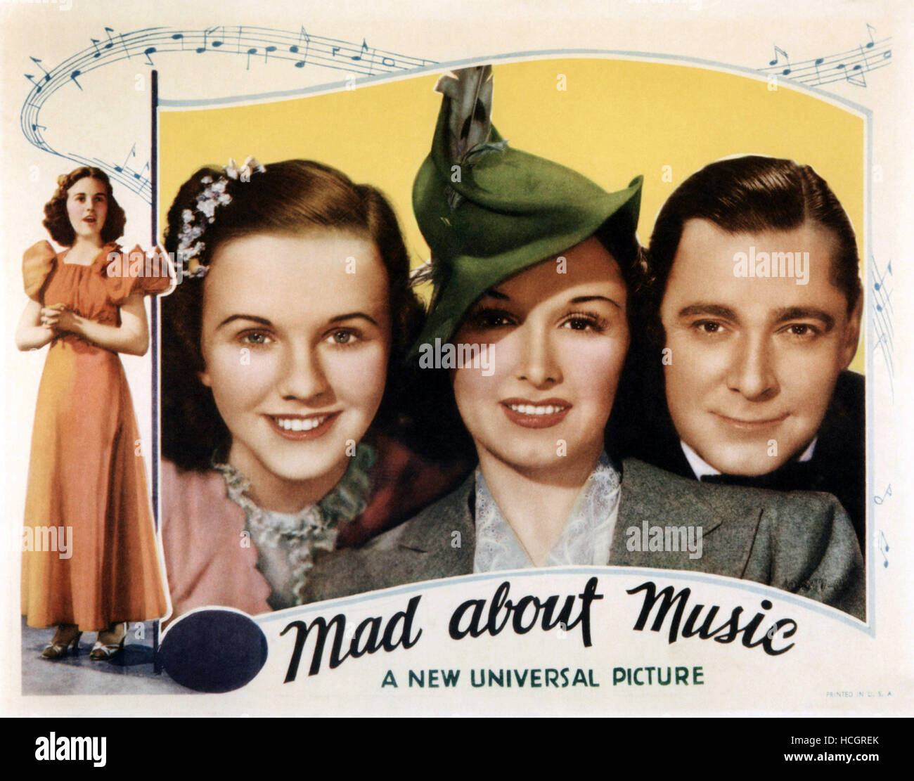 MAD ABOUT MUSIC, from left: Deanna Durbin (twice), Gail Patrick ...