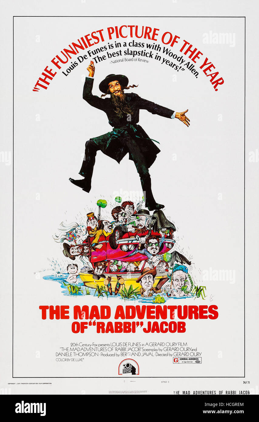 THE MAD ADVENTURES OF RABBI JACOB, (aka LES AVENTURES DE RABBI JACOB ...