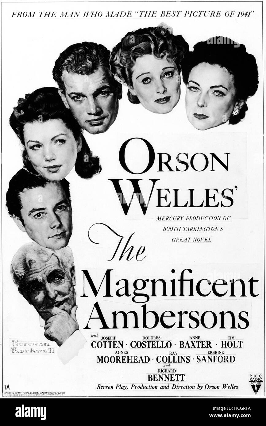 THE MAGNIFICENT AMBERSONS, Richard Bennett, Tim Holt, Anne Baxter ...