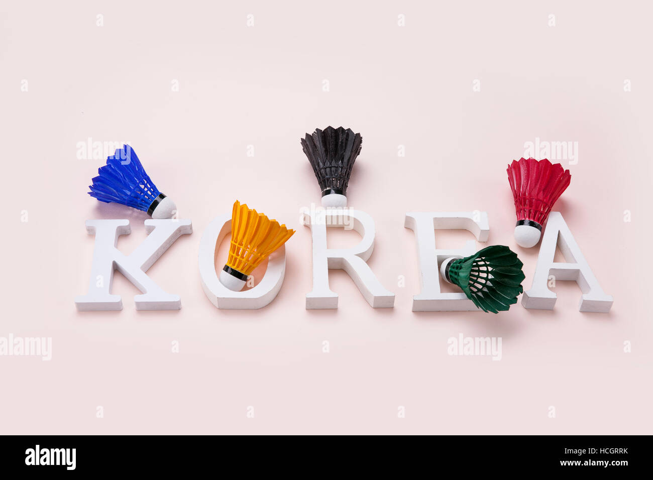 Shuttlecocks as cheering tools Stock Photo - Alamy