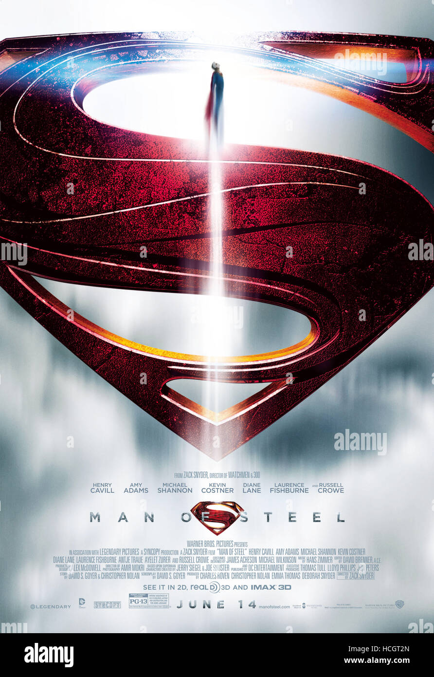MAN OF STEEL, US poster art, Henry Cavill, as Superman, 2013. ©Warner ...