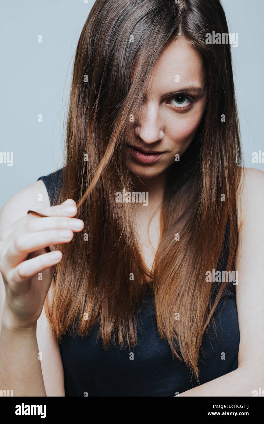 Holding hair hi-res stock photography and images - Alamy