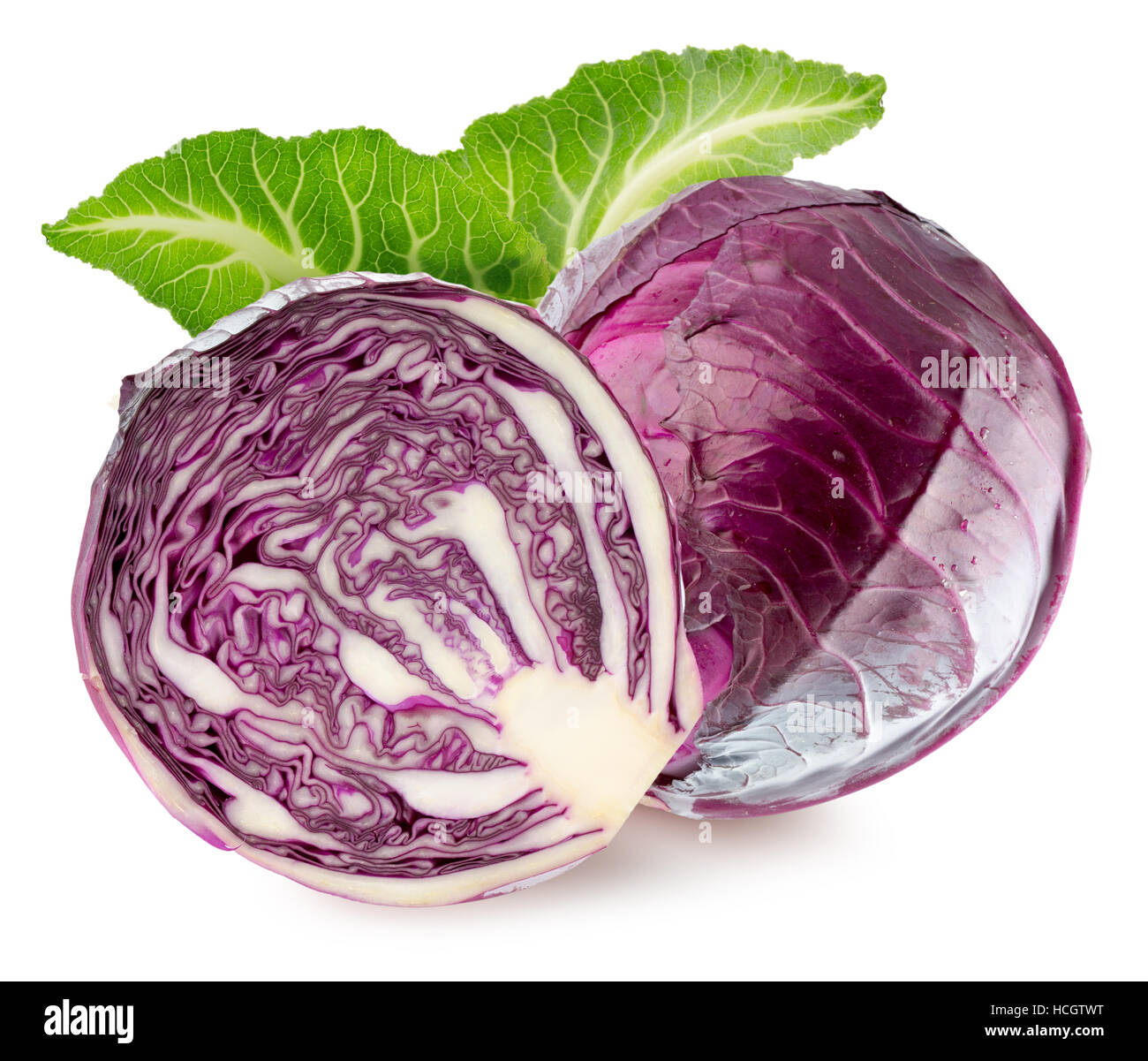 purple cabbage isolated on the white background Stock Photo - Alamy