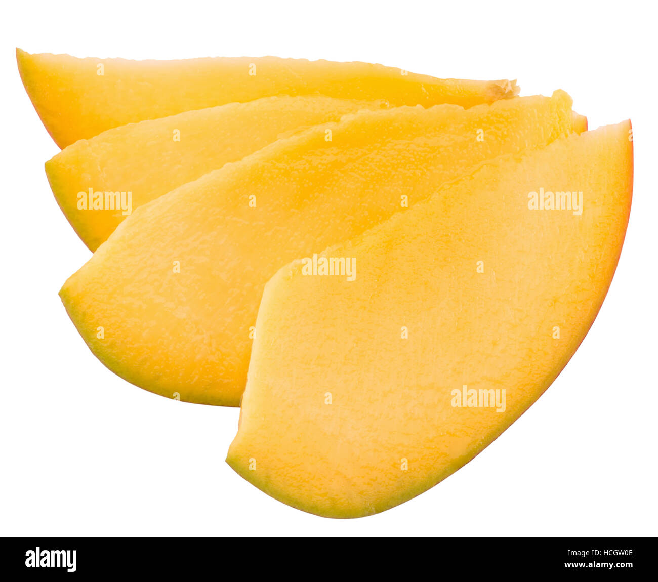 mango slices isolated on the white background Stock Photo - Alamy