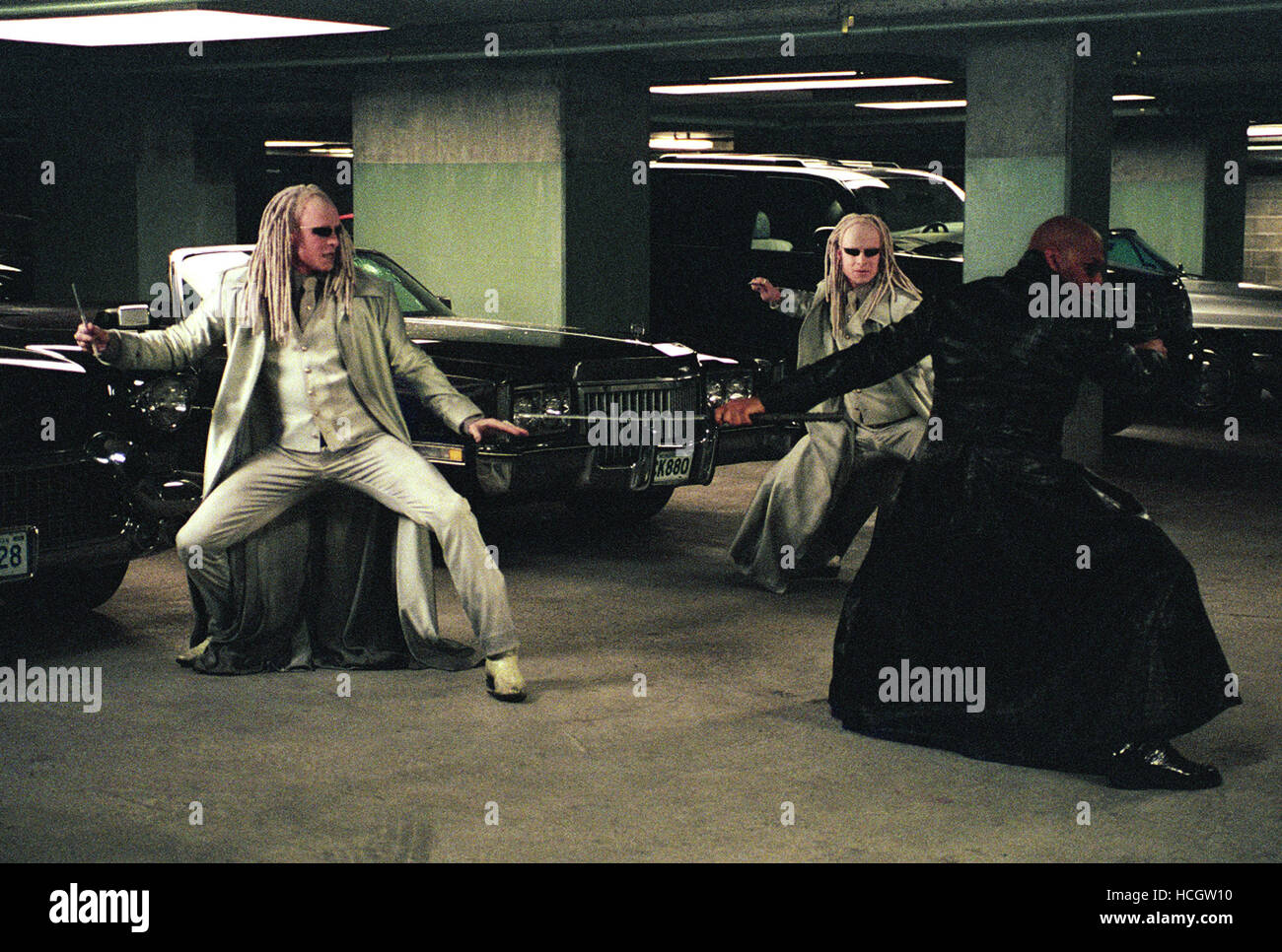 THE MATRIX RELOADED, Neil Rayment, Adrian Rayment, Laurence Fishburne ...